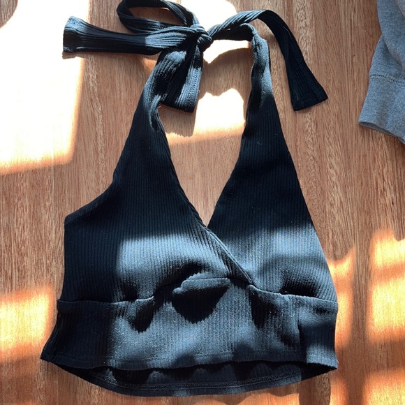 SHEIN | Tops | Crop Top Tie Around Neck | Poshmark